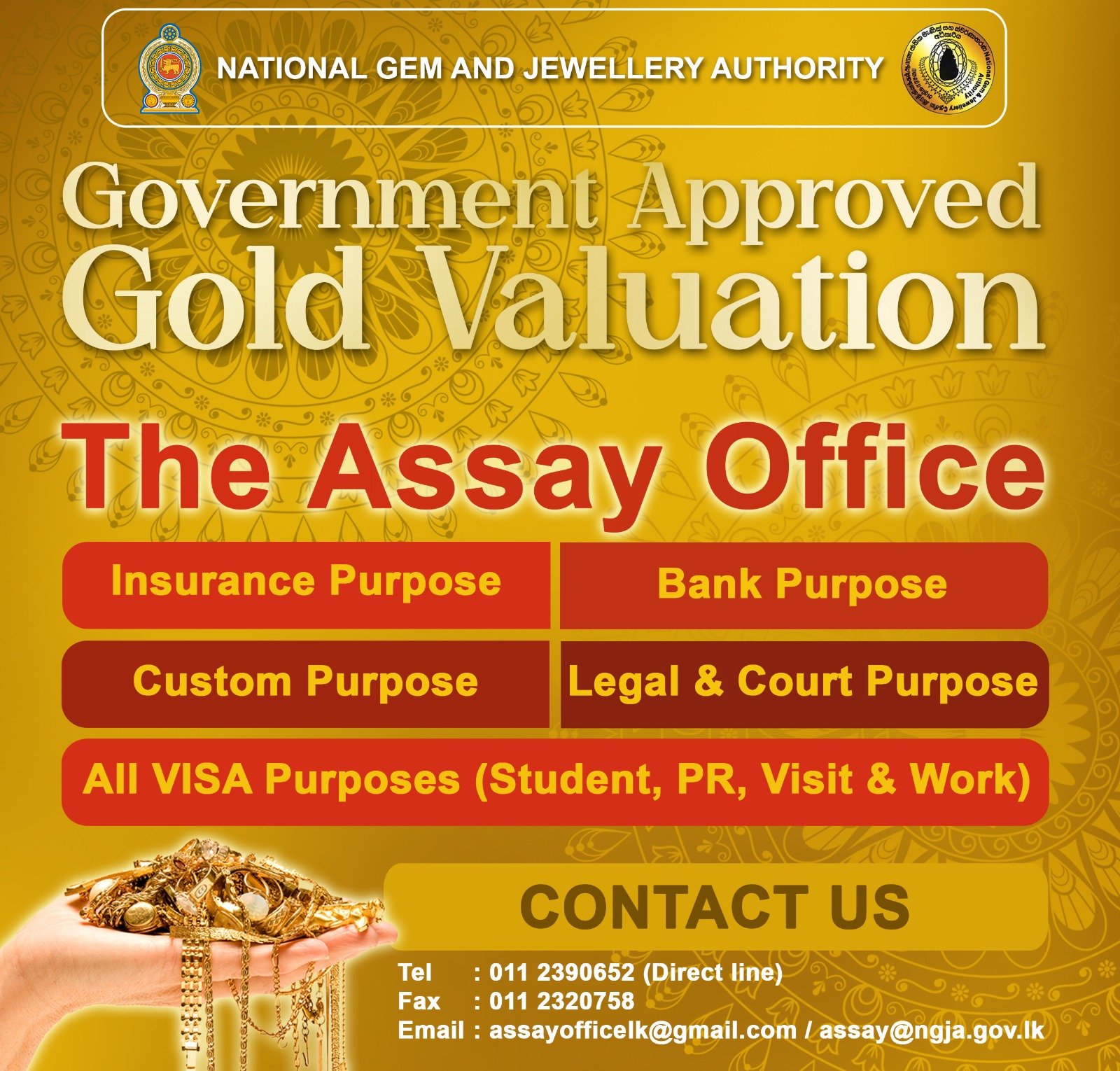 Charges for Testing and Hallmarking - NGJA