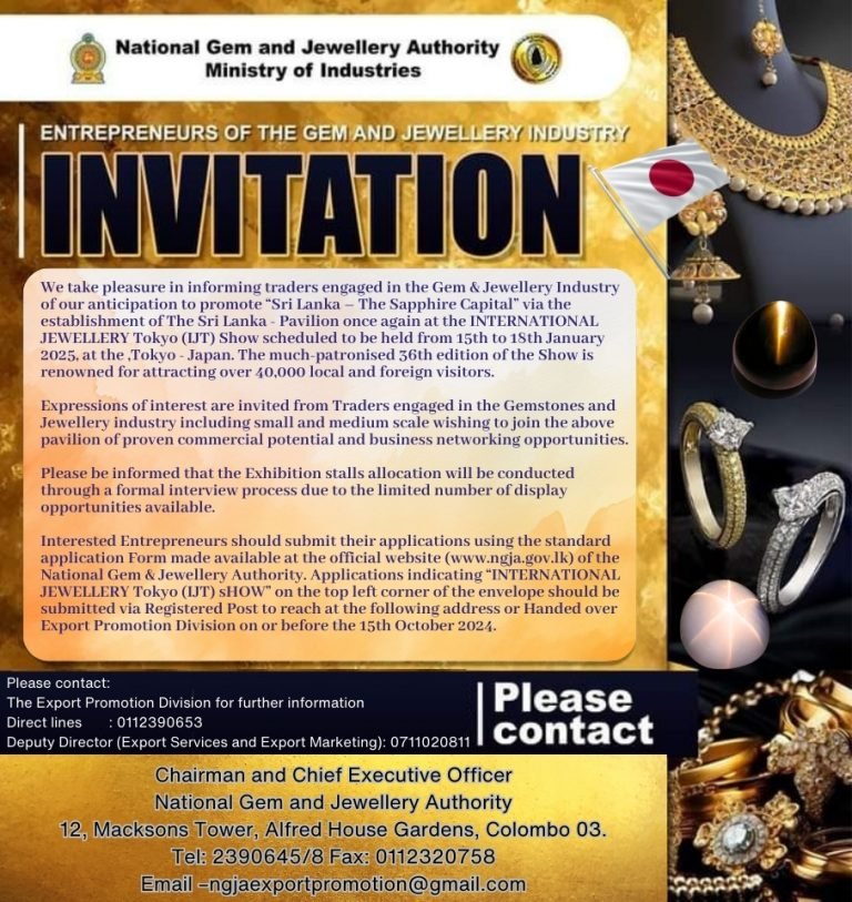 Invitation for entrepreneurs of the Gem and Jewellery Industry - NGJA