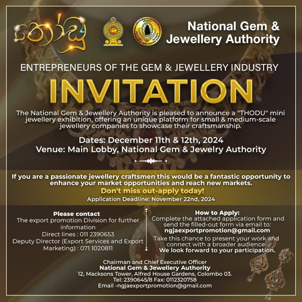 THODU Jewellery exhibition – Apply Now - NGJA